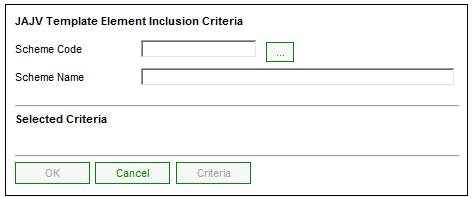 Inclusion / Exclusion Criteria (Infrastructure Template Elements)