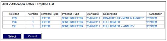 Allocation Letters (Beneficiary Product)