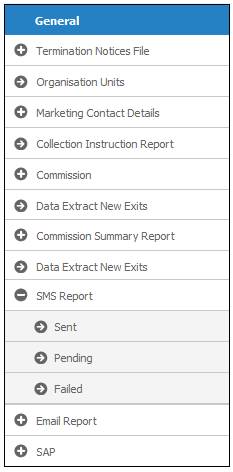 SMS Report (System Reports General)